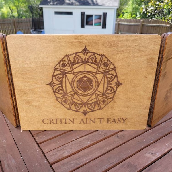 Personalized Engraved Wood Dungeon Master Screen, Custom D&D DM Screen ...