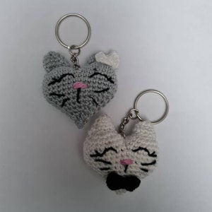 Keychains Devil&angel With Wings Crochet Heart Keychain Pattern ...