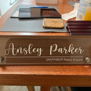 Bold Laser Engraved Desk Name Plate Office Name Sign | Etsy