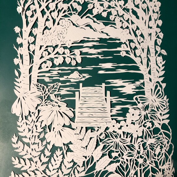 EMMA BOYES Papercut Template 'the Lakes' DIY - Etsy