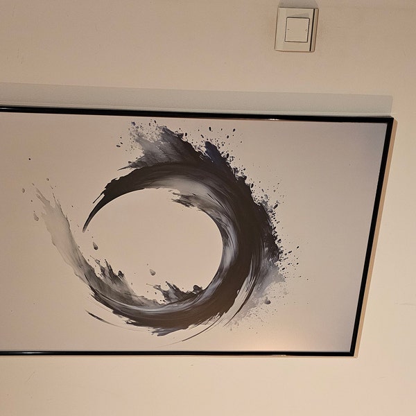 Zen Circle, Enso Circle, Enso Wave, Zen Wall Art, Neutral Abstract Art, Japandi Print, Home ...