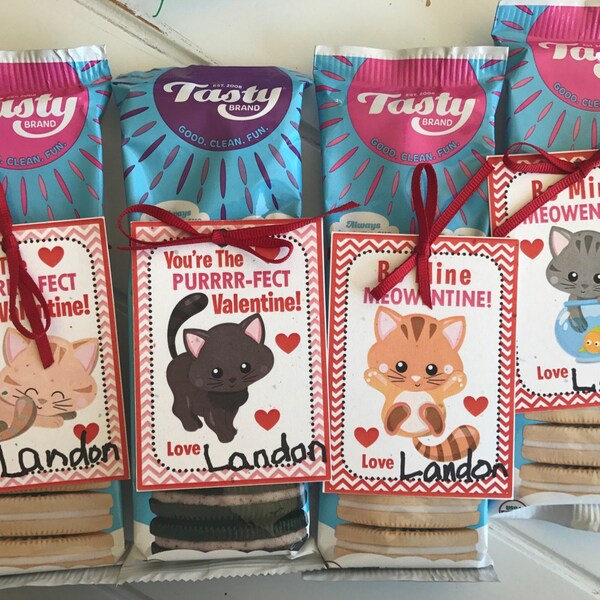 Cat Valentine Cards , Kitty Valentine's Card , Printable Kids Valentine ...