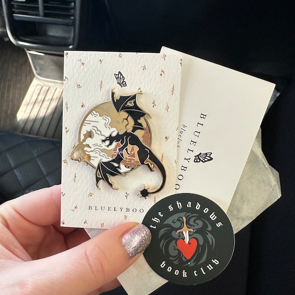 Fourth Wing Pins - Officially Licensed Dragon Bookish Gold Enamel Lapel ...