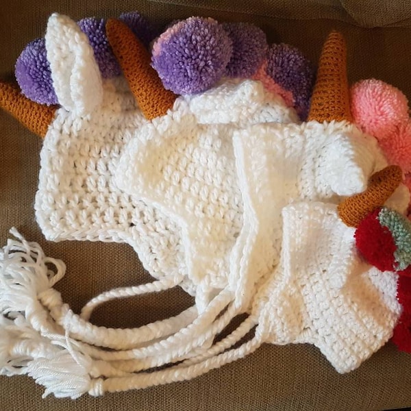 Chunky Unicorn/mustang Hat - Crochet Pattern - Size: Child, Teen/adult ...