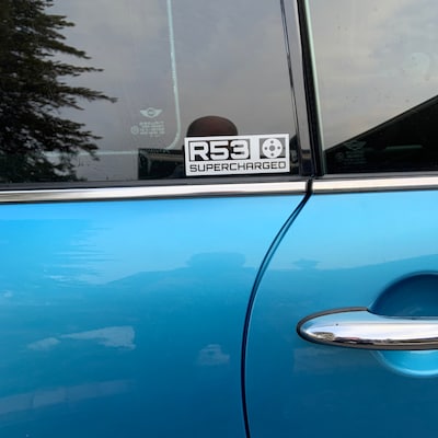 Mini Cooper S R53 Supercharged Pulley Car Vinyl Decal Sticker R53 Mini ...