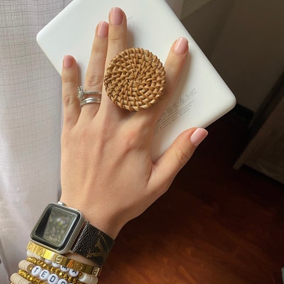 Rattan Popsocket/kindle Grip - Etsy