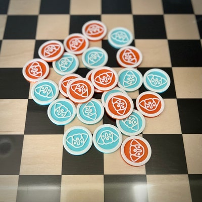 Create Your Own Checkers Set Any Design and Color, Custom 3D Printed ...