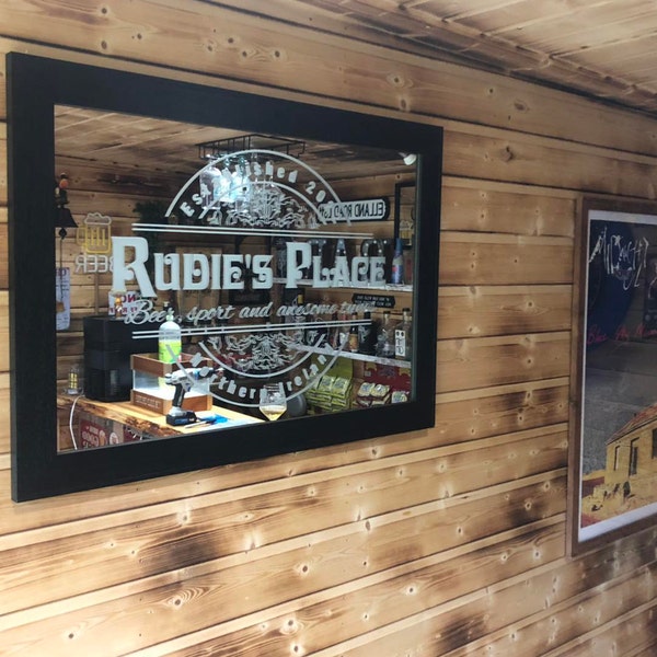 CUSTOM BAR MIRRORS Design Your Own Unique Custom Home Bar Mirror My Bar ...