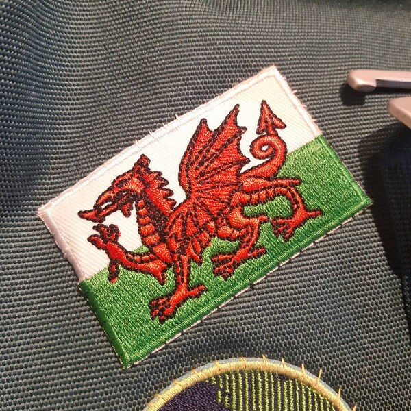 Wales Flag Embroidery Patch Iron on or Sew on Embroidered Motif ...