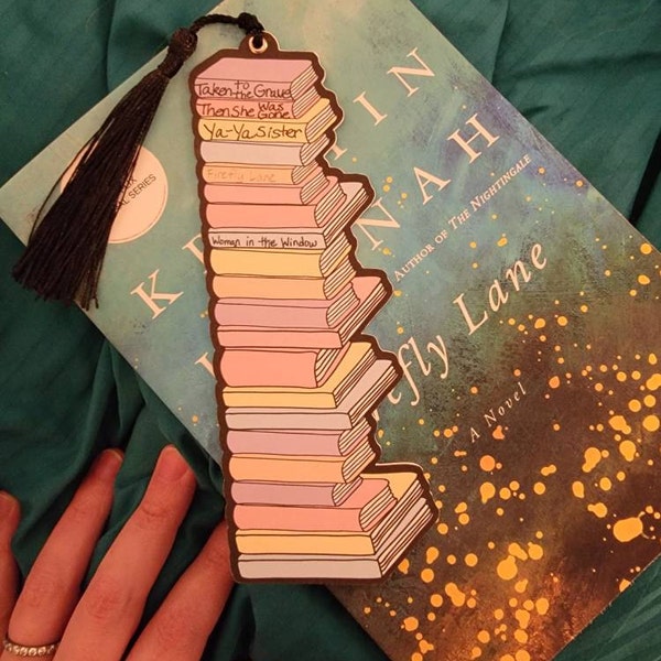 Cute Bookmark Tracker, Bookstack, Double Sided, 42 Books to Fill In ...