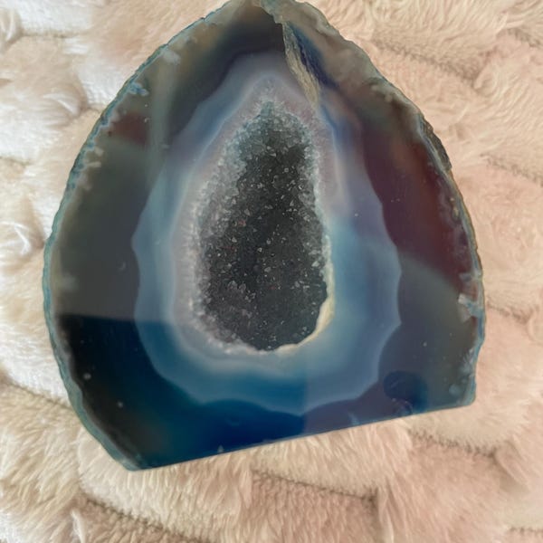 Blue Agate Geode, Brazilian Agate Geode, Geode, Crystal, Blue, Natural ...