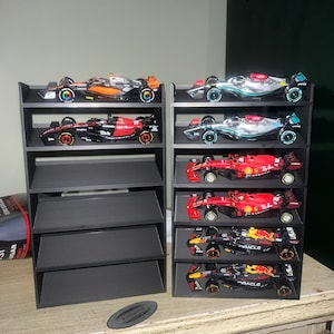 6 Car Angled 1:43 1/43 F1 Race Car Costco Display Stand W Wall Mount ...