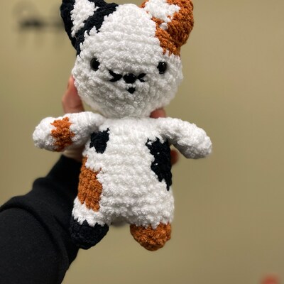 2in1 Crochet Pattern Brownie the Calico Cat and White Meow, Soft Toy ...