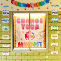 Change Your Mindset Bulletin Board, Growth Mindset, Pastel Classroom ...