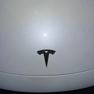 3PCS Matte Black Tesla Logo ABS Plastic Stick on Cap for Tesla - Etsy