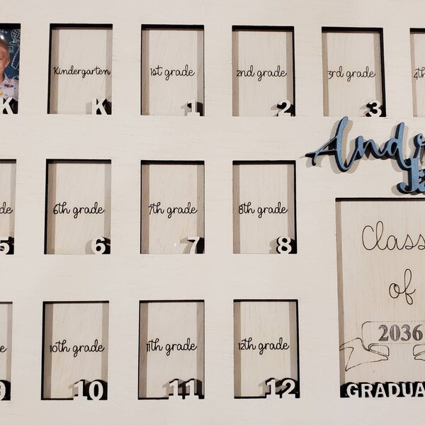 School Years Photo Picture Frame - Small Size Mini Wallets Wall Art - Etsy