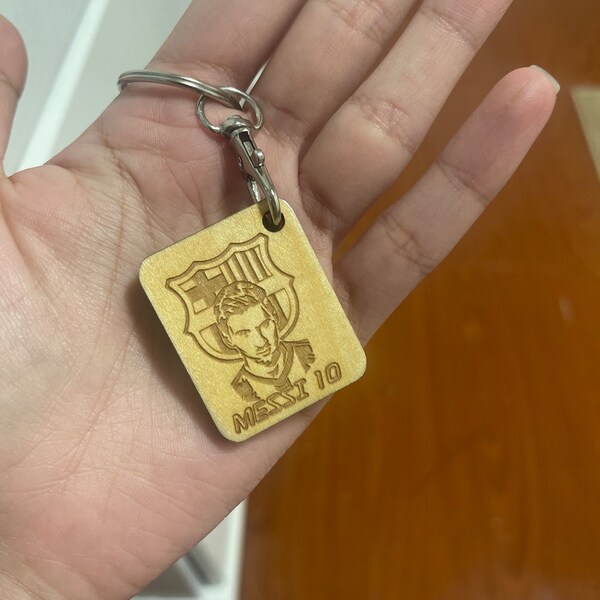 CRISTIANO RONALDO Engraved Wooden Keyring Keychain, Perfect Gift for ...