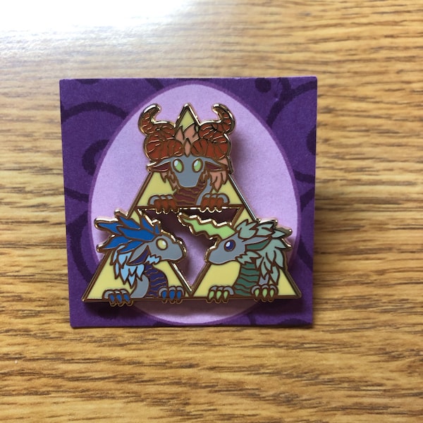 Legend of Zelda Dragon Pins - Light Dragon - Demon Dragon - Dinraal ...