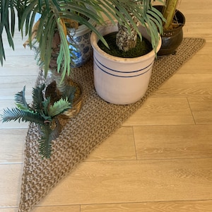 Triangular Jute Rug Thick Corner Rug Triangle Floor Mat Natural Fiber ...