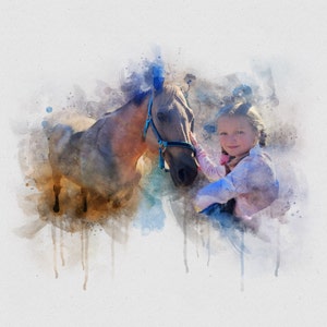 Custom Watercolor Portrait From Photo Personalized Watercolor - Etsy