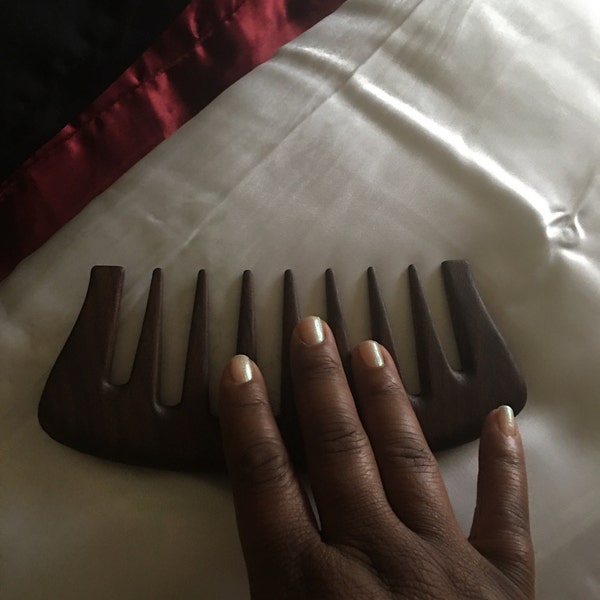 Witches Comb :) - Wide Tooth Curly Hair Walnut Comb - Handmade Comb ...