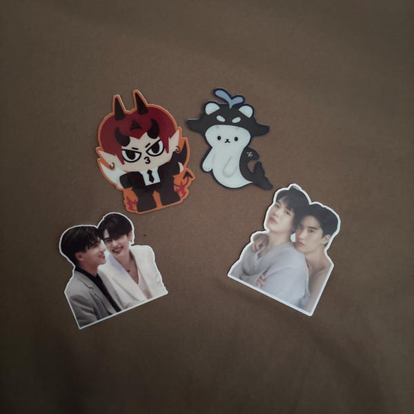 LOOK KHUNNOO Adorable Kawaii Vinyl Gift for BL Lover , Laptop Decals ...