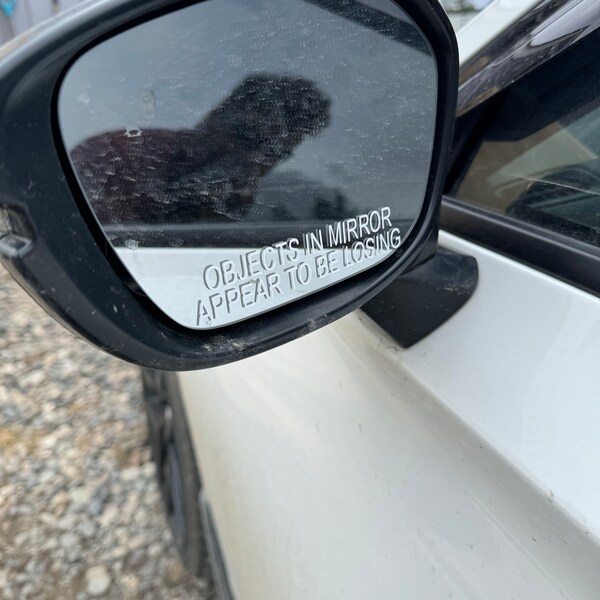 Skeleton Middle Finger Car Mirror Decal, Set or Left or Right, Funny ...