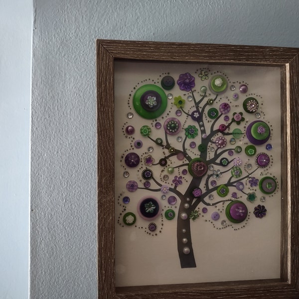 Tree Button Art - Etsy