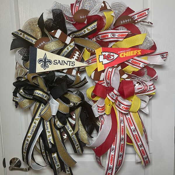 Chiefs 2 Logos White Background High Quality Grosgrain Ribbon, Choose ...