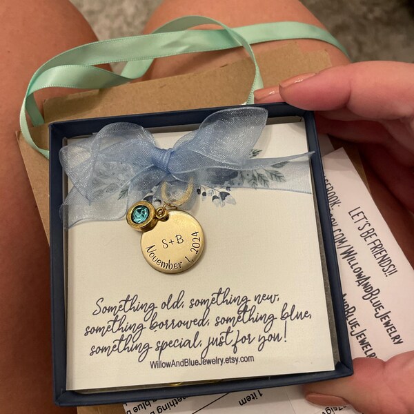 Something Blue for Bride, Engraved Bride Gift From Mom, Something Blue ...