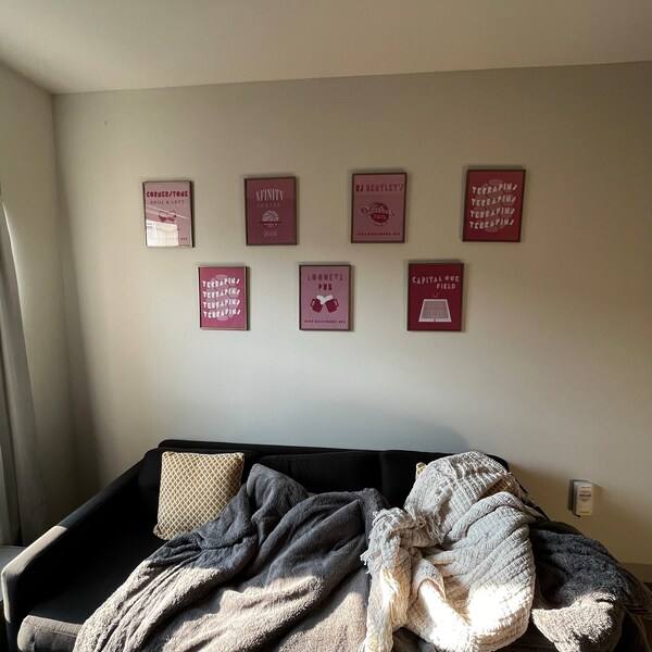 Miami Prints Bar Cart Poster Designs for University of Miami Pink ...