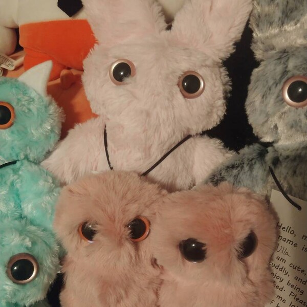YY16, Small Cute Monster Plush Plushie Stuffie W/ Long Shaggy Yellow ...