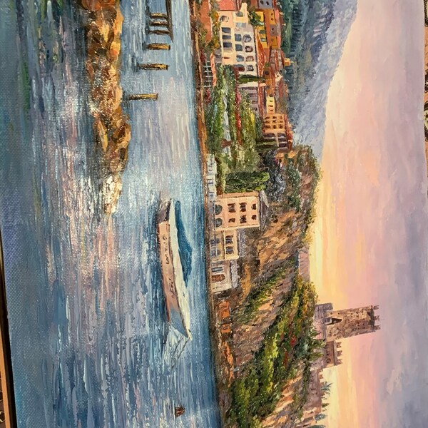 Positano Amalfi Coast Italy Original Oil Painting on Canvas Handmade ...