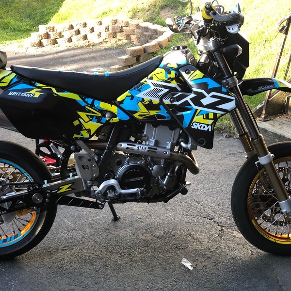 Wheel Stickers for Suzuki DR-Z 400 DRZ 400 SUPERMOTO Rim Tape Stripes ...