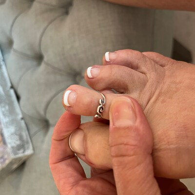 Greek Key Toe Ring Silver Toe Ring Sterling adjustable - Etsy