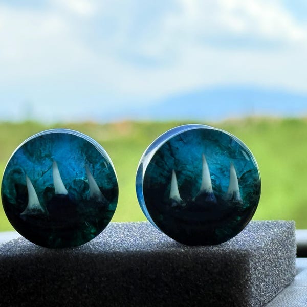 40mm Anglerfish Tooth Plugs – Sea Devil Resin Jewelry | Depth of the ...