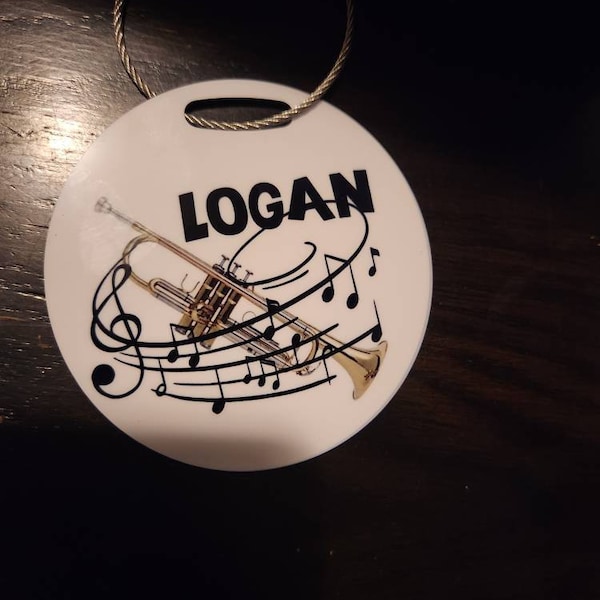 Music Tag, Personalized Music Bag Tag, Luggage Tag, Custom Band Tag ...