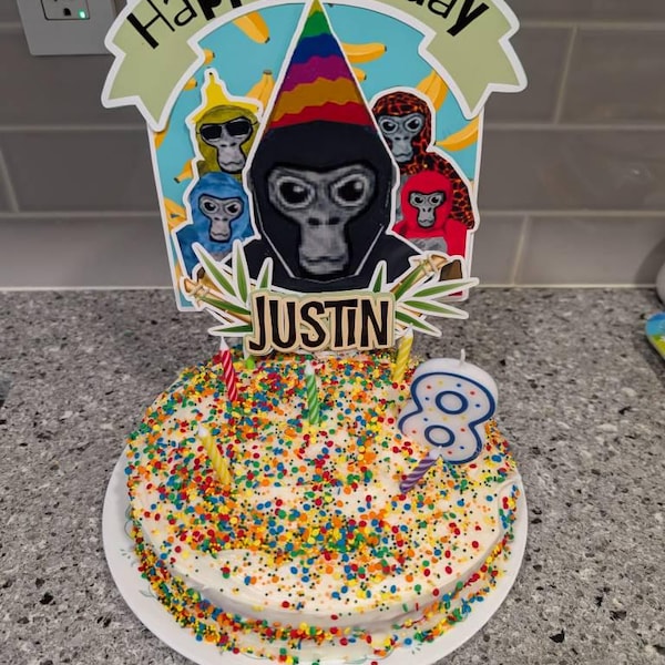 Gorilla Tag Cake Topper, Gorilla Tag Cake, Gtag Cake, Gorilla Tag ...