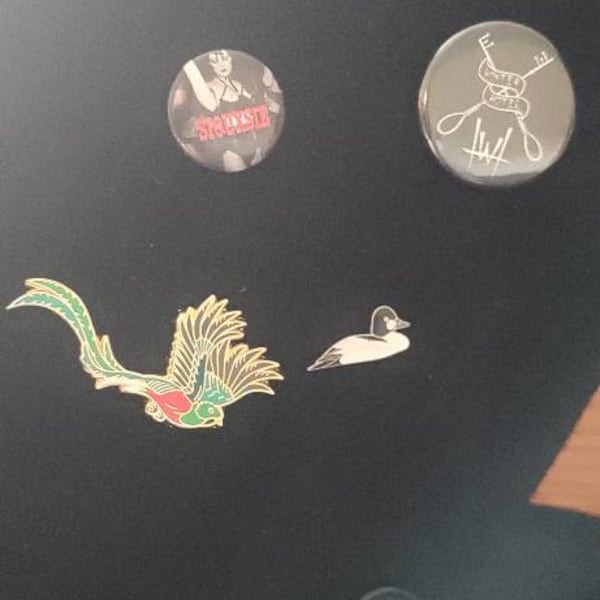 Red Northern Cardinal V.2 Enamel Pin Badge, Gift for Him, Gift for Her ...