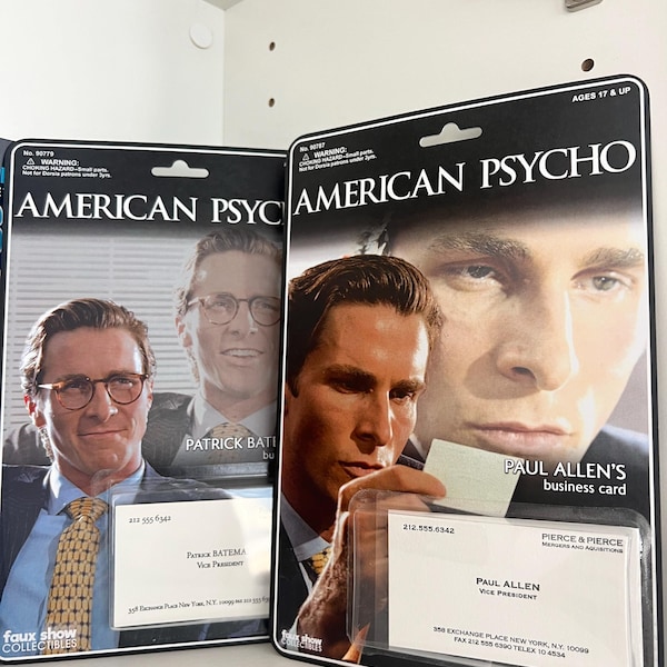 American Psycho Business Cards: Patrick Bateman or Paul Allen ...