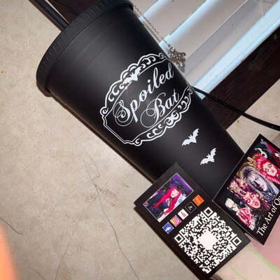Spoiled Bat 32oz Acrylic Black Matte Tumbler With Straw - Etsy