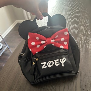 Personalized Minnie Mouse Backpack Cute Custom Headband Polka Dot Bow ...