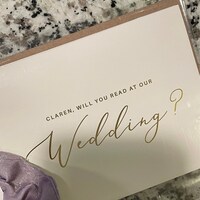 Will You Read at Our Wedding Card, Will You Be Our Reader Card, Reader ...