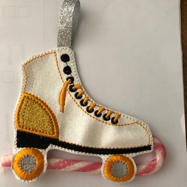 4x4 Candy Cane Roller Skate, Hanging Decoration, Disco Roller Skate ...