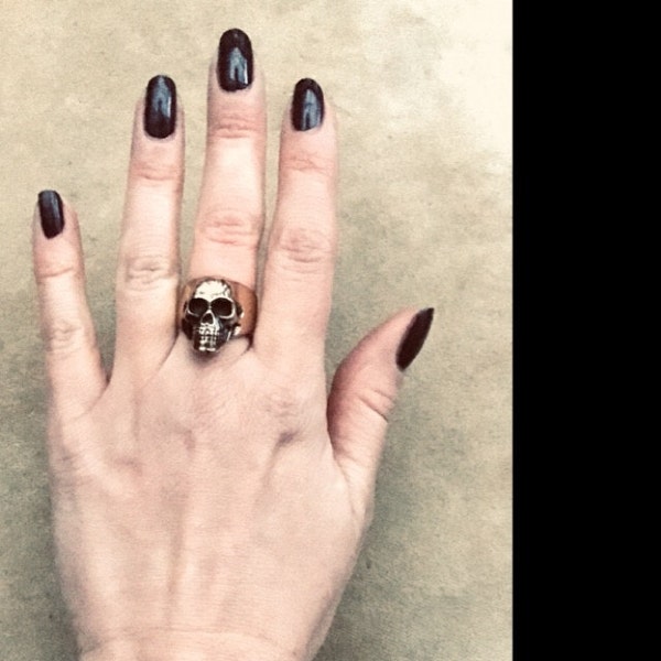Statement Ring - Skull Ring - Bronze Human Skull Ring - Etsy