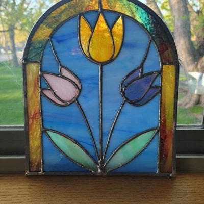 Sun Ray Drop Stained Glass Pattern Stained Glass Patterns - Etsy