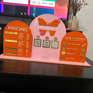 Custom How It Works Sign Table Top Display Sign With Acrylic 3D Icons ...