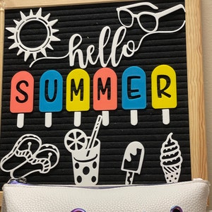 Hello Summer Letter Board Icons Watermelon Summer Decor - Etsy