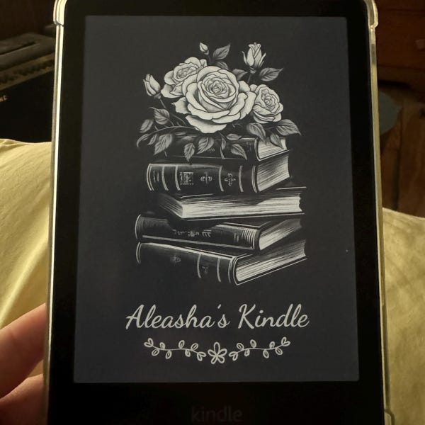 YOUR NAME Personalized Kindle Lock Screen, Wallpaper for Kindle ...