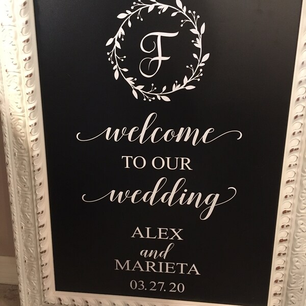Wedding Sign Decals Welcome Wedding Decals Rustic Wedding Decor ...